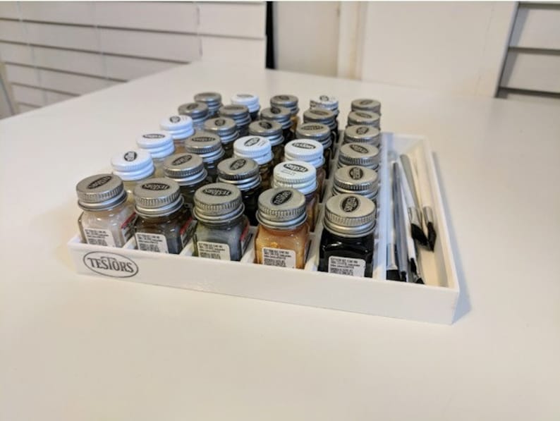 Testors Bottle Paint and Brush Tray Holder / 3D Printed - Etsy