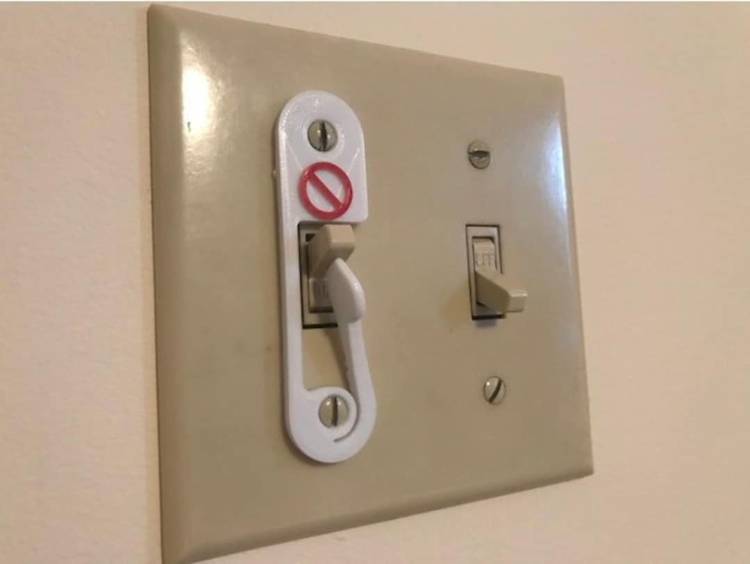 Light Switch Lock: 3D Printed Switch Protector (2 Pack) - Etsy