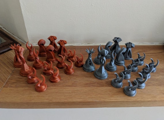 Alien Life Chess Pieces Set - Etsy