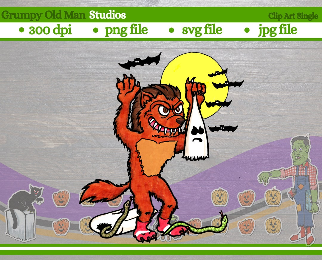 Werewolf Svg Werewolf Clip Art Halloween Cut File Png - Etsy Australia