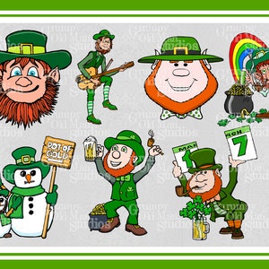 Leprechaun Clip Art Saint Patrick's Day Clip Art Pot - Etsy