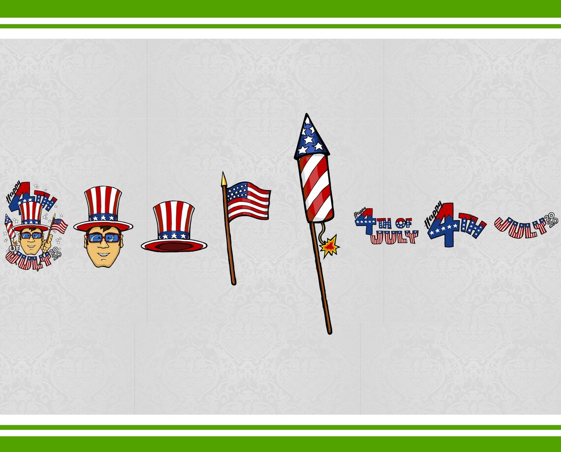 July 4th Clip Art | Fourth of July Clipart | Patriotic Top Hat | Svg ...