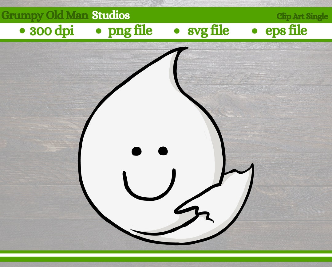 Smiley Face Ghost Clip Art Halloween Clip Art Svg File Png File Eps ...