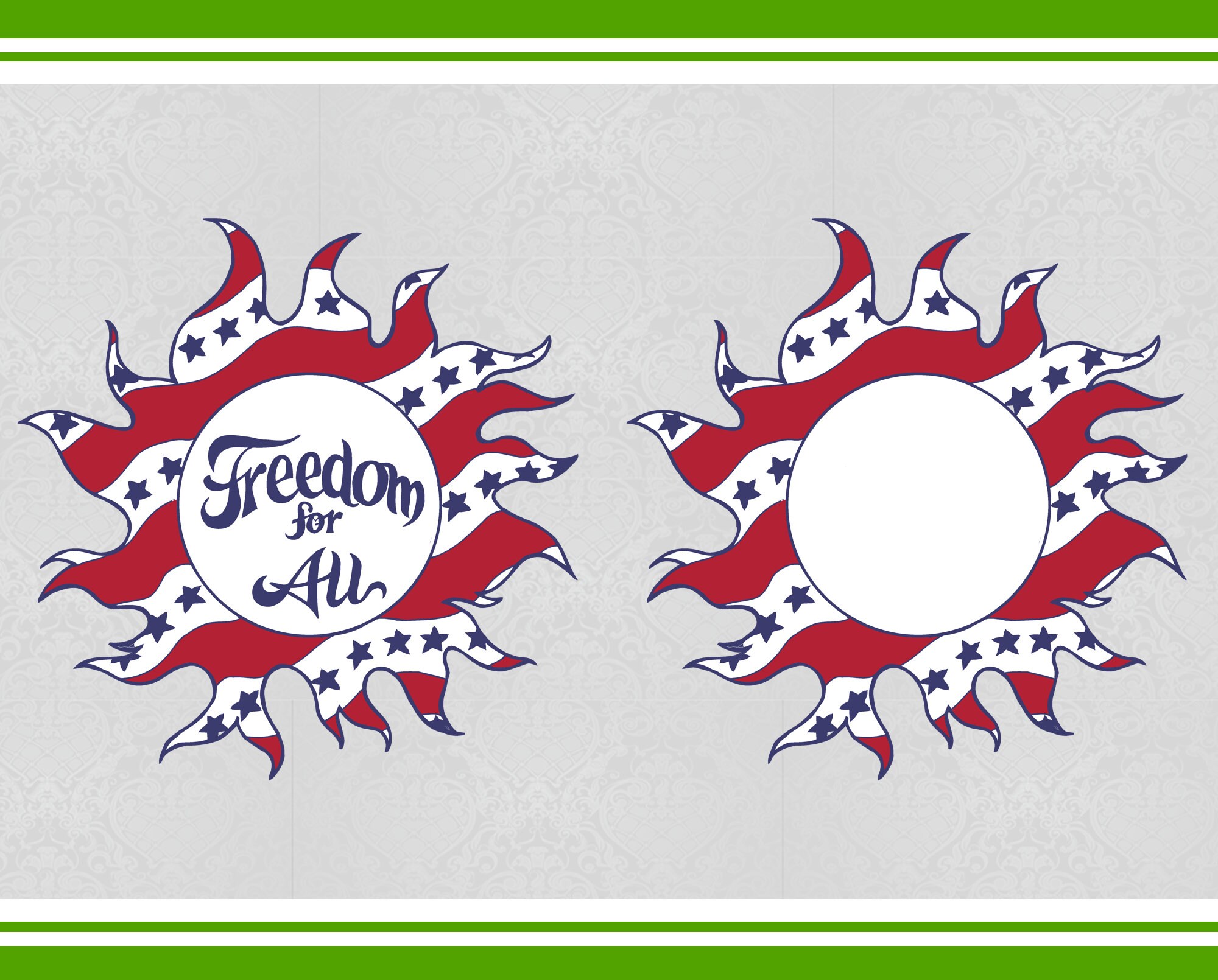 Blazing Sun Clip Art Fourth of July Freedom for All Independence Day ...