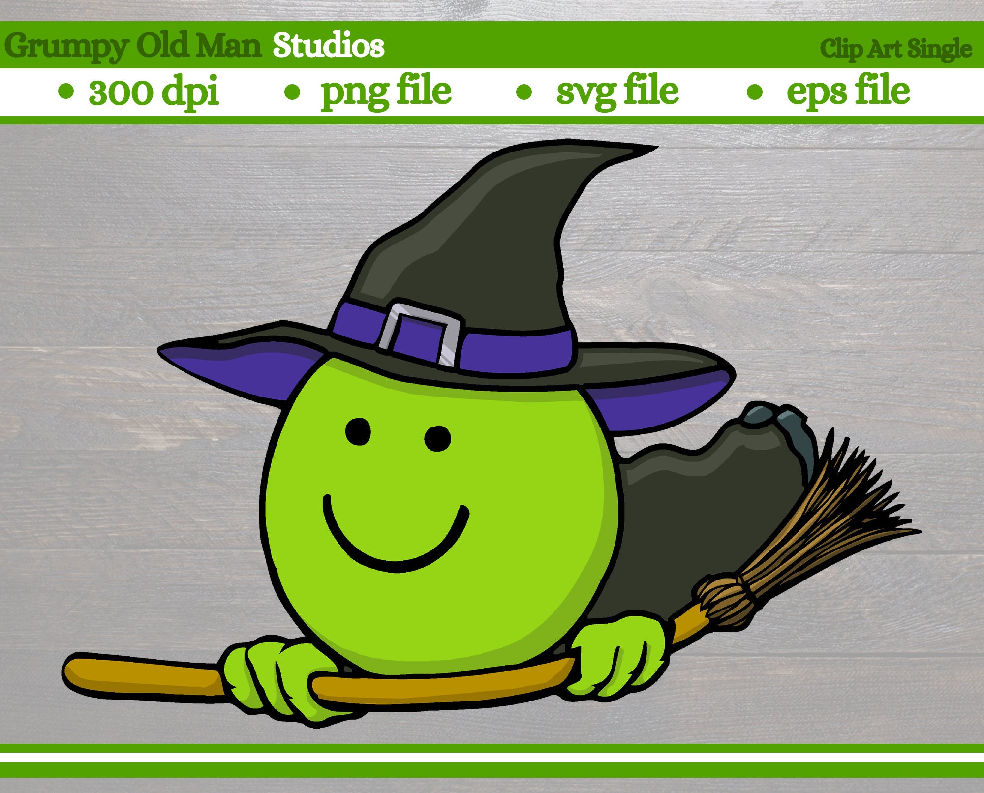 Cute Witch Cartoon Face