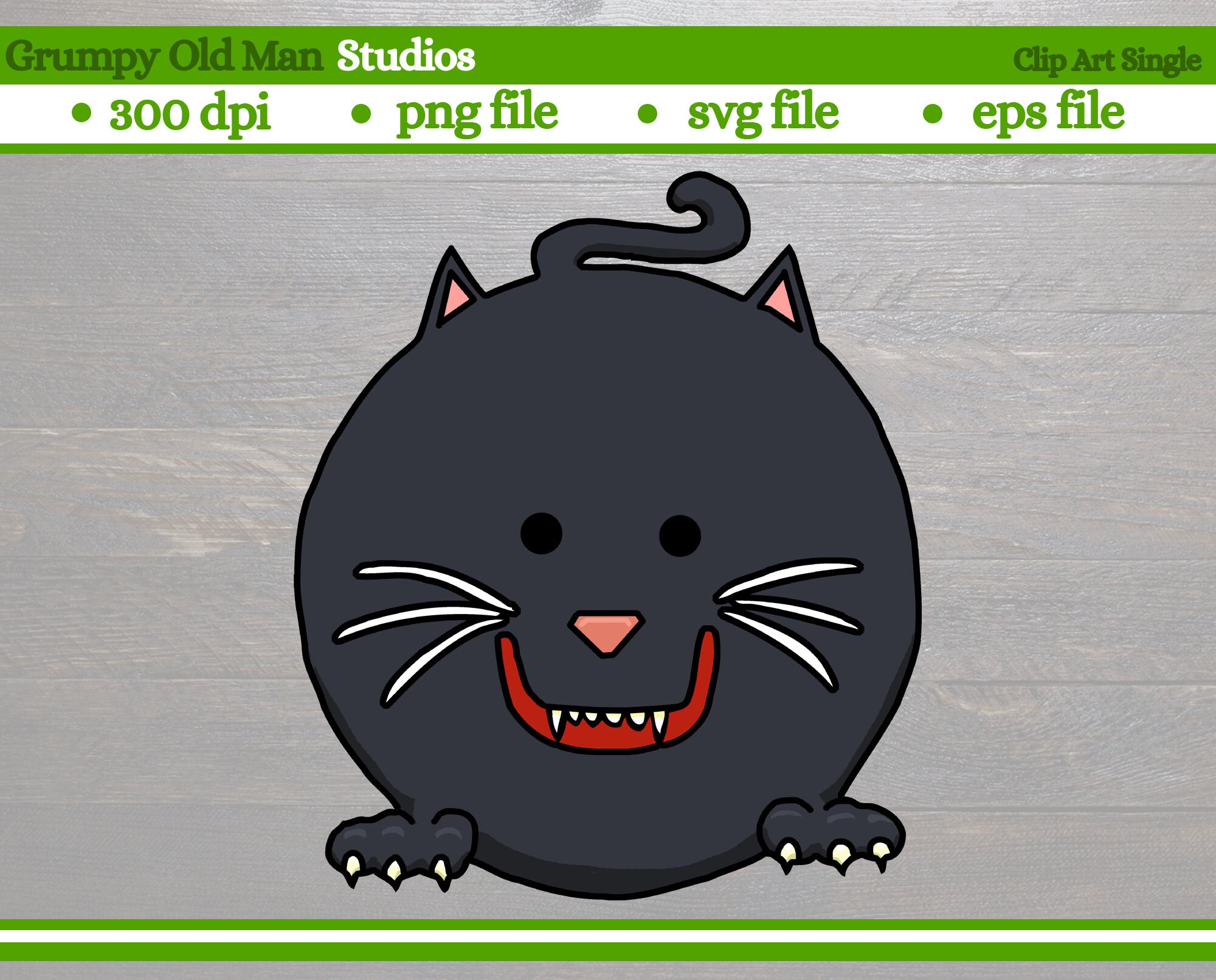 Smiley Face Black Cat Clip Art Halloween Clip Art Svg File Png File Eps ...