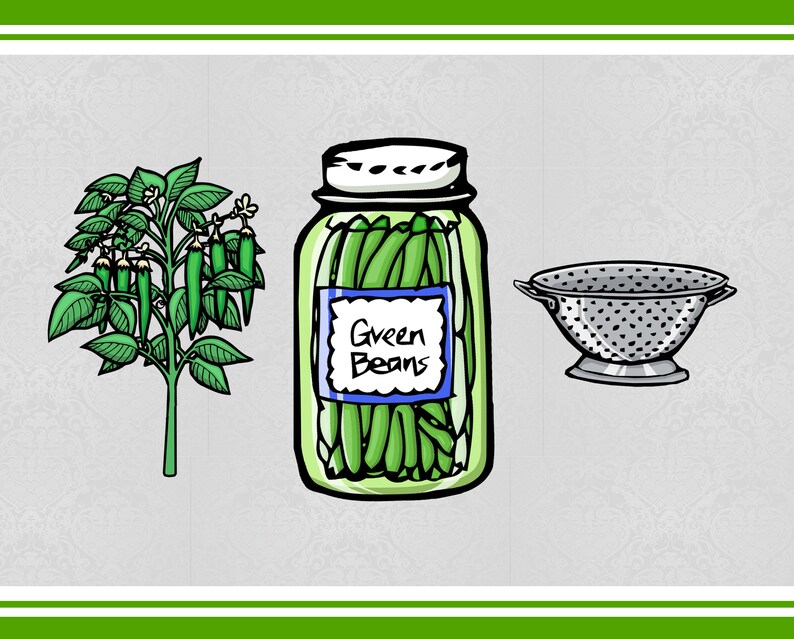 Green Beans Clip Art Vegetable Clip Art Garden Plant Label Green Bean ...
