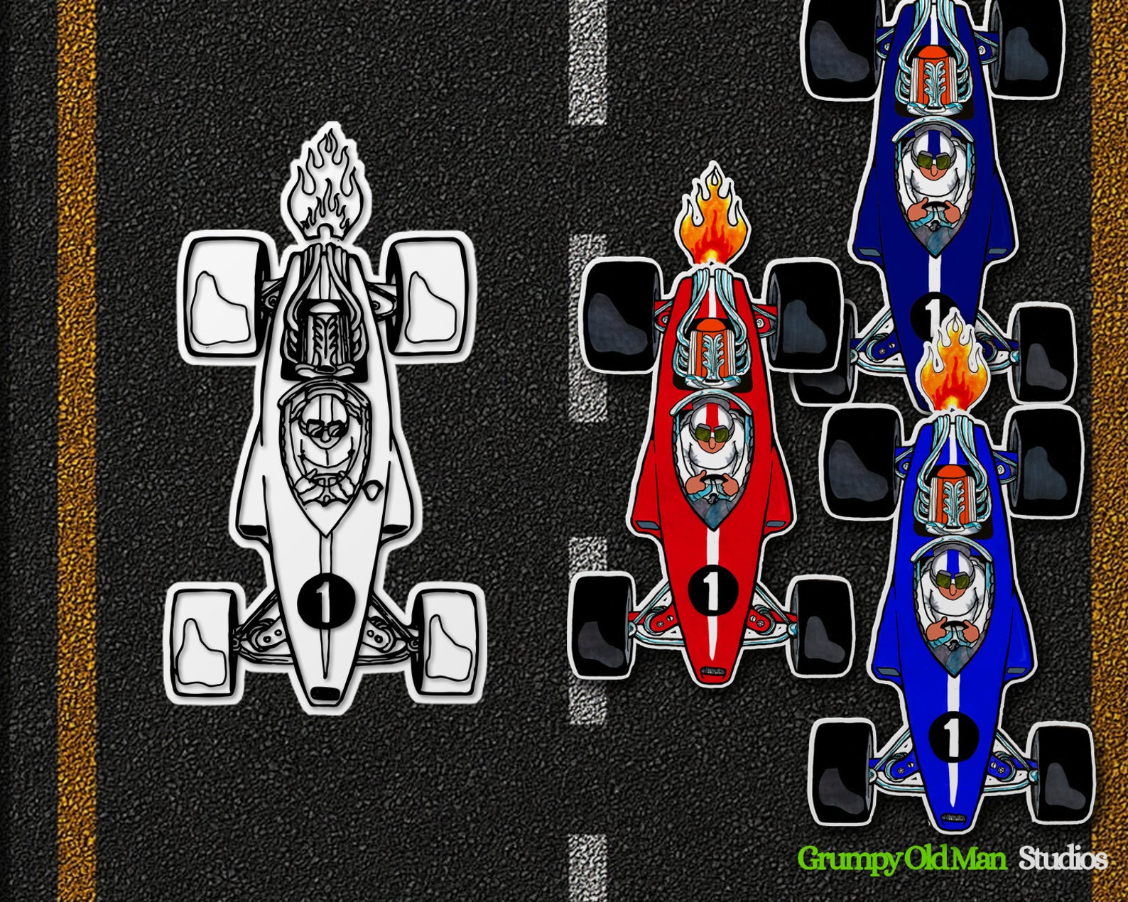 Race Car Digital Stamps Hand Drawn Stamps for Digital - Etsy