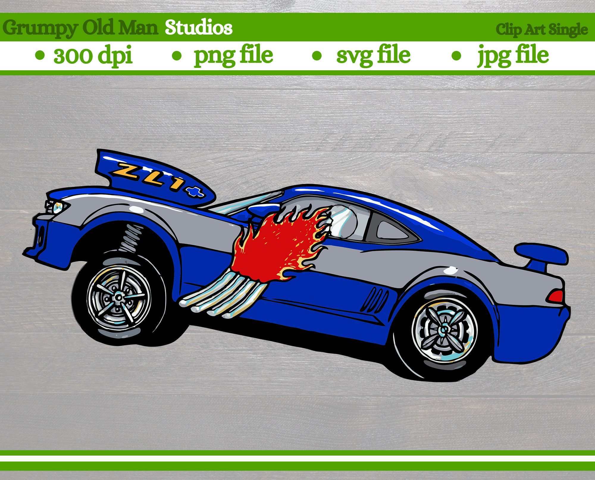 Blue Chevy Muscle Car Clip Art | Blue Retro Camaro Svg | Blue Classic ...