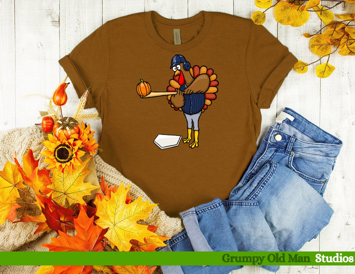 Cartoon Turkey Baseball Player Clip Art | Thanksgiving Svg File | Png ...