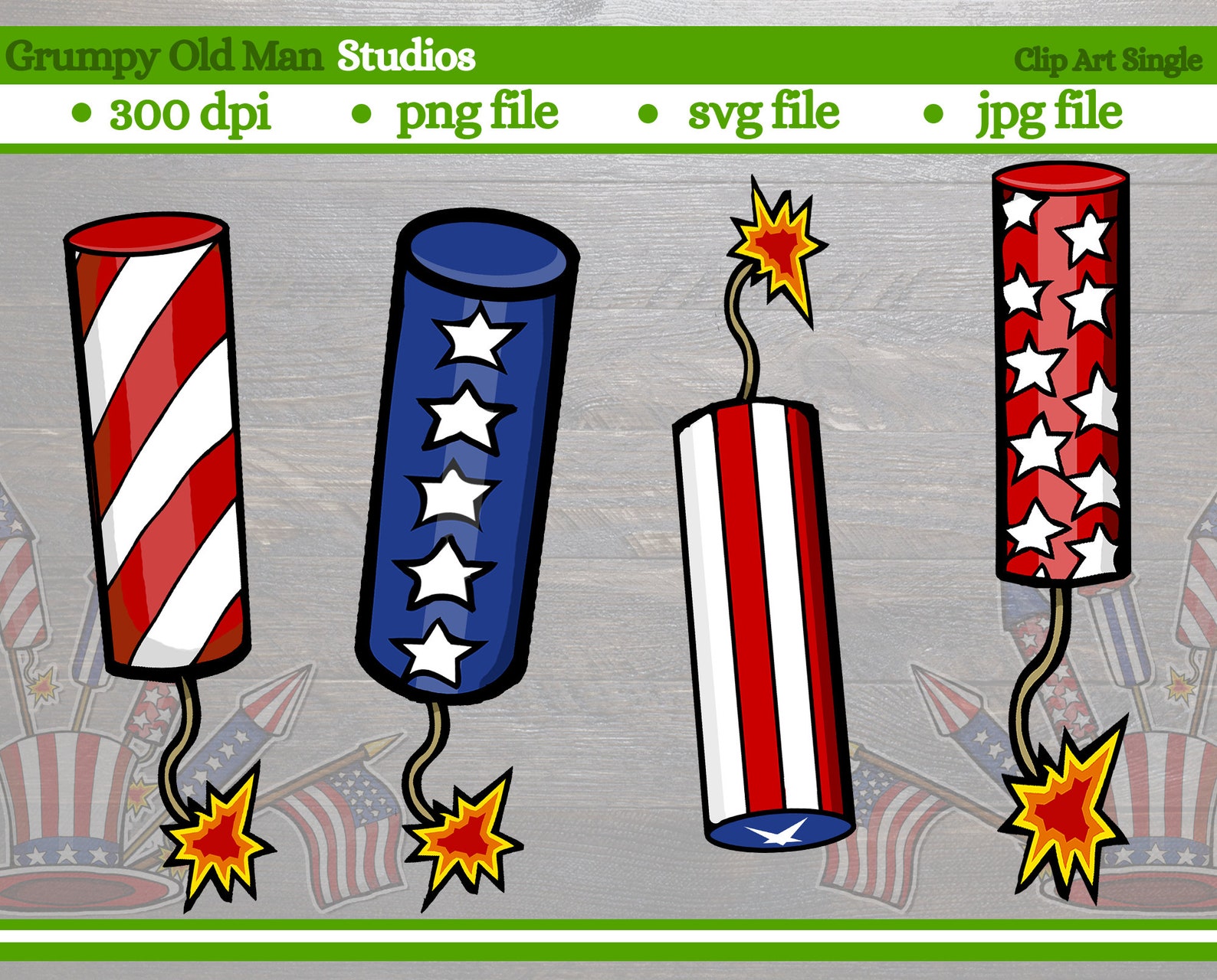 Firecracker Clip Art | Fireworks Clipart | 4th of July | Independence ...