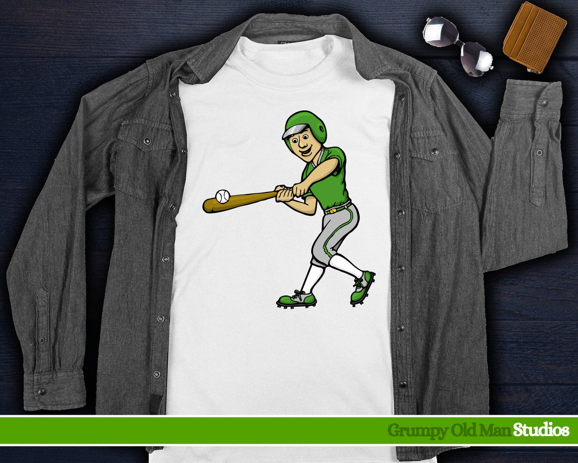 Young Cartoon Baseball Slugger Clip Art Baseball Batter | Etsy