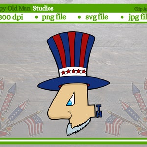 Uncle Sam Svg 4th of July Clip Art Independence Day Png Svg File Eps ...