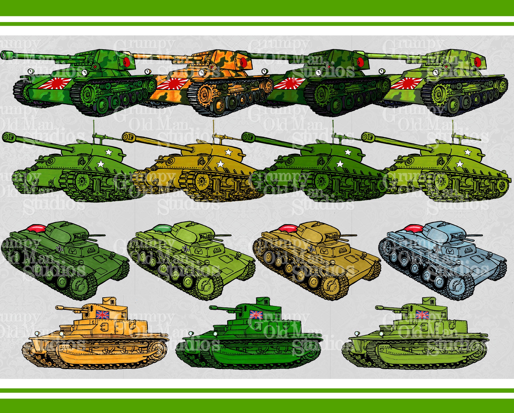 Military Tank Clip Art Army Tank Armored Vehicle Png Files Hand Drawn ...