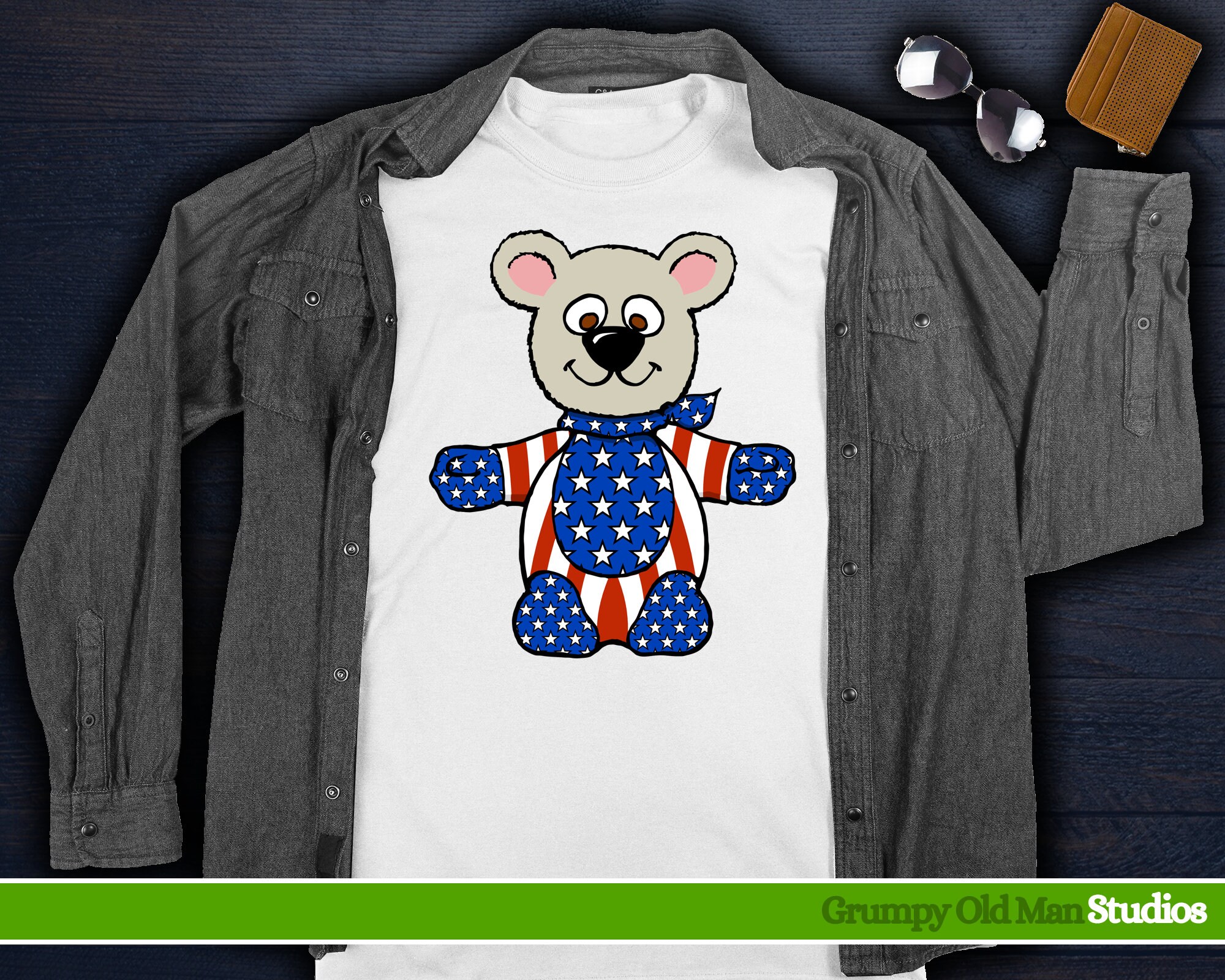Patriotic Teddy Bear Clip Art | 4th of July Clip Art | Svg File | Png ...