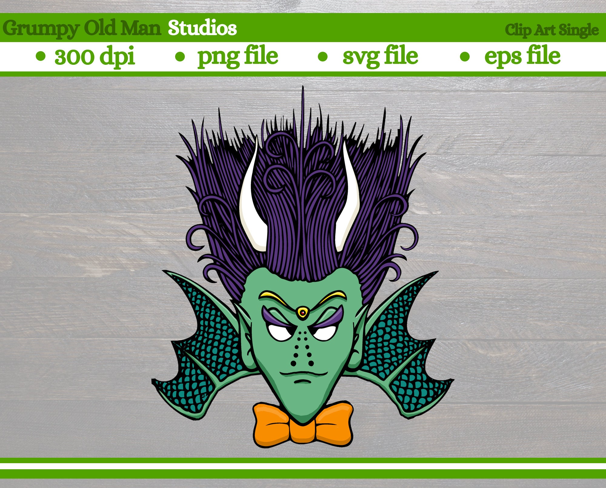 Cartoon Merman Monster Face Clip Art Halloween Clip Art - Etsy