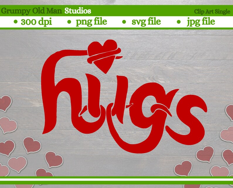 A Cute Design of Hugs With Heart Cut File Valentine's Day Clip Art Png ...