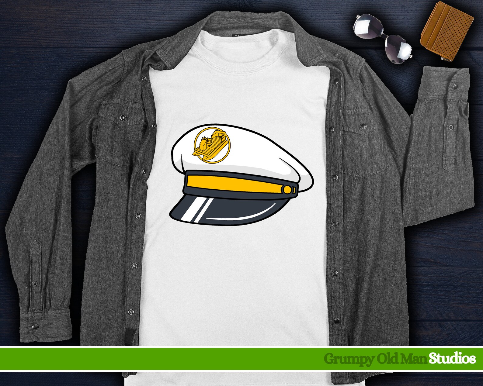 Captain Hat With Pontoon Badge Clip Art | Pontoon Boat | Lake Boat ...