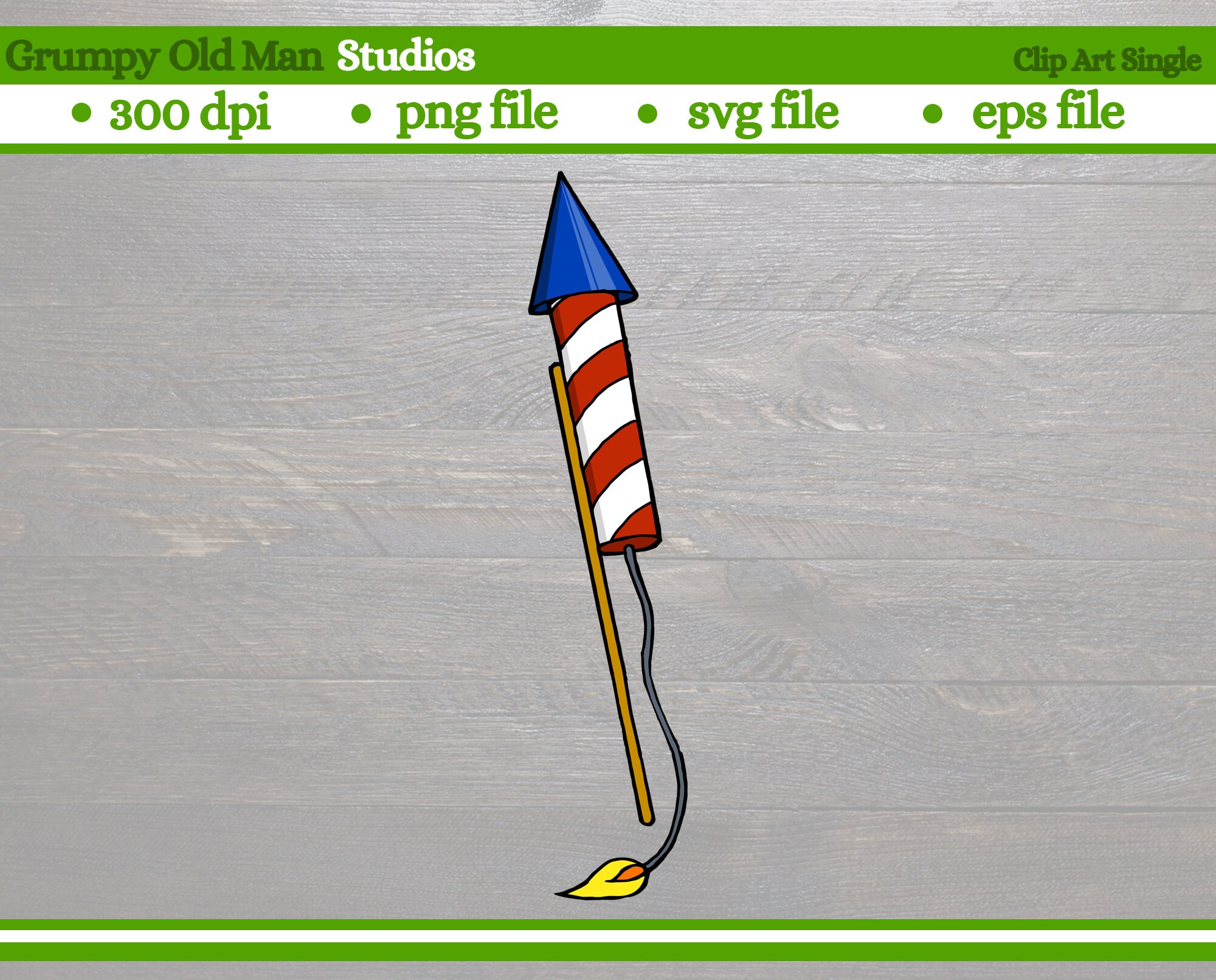 Fourth of July Firecracker Rocket Clip Art 4th of July Clip - Etsy