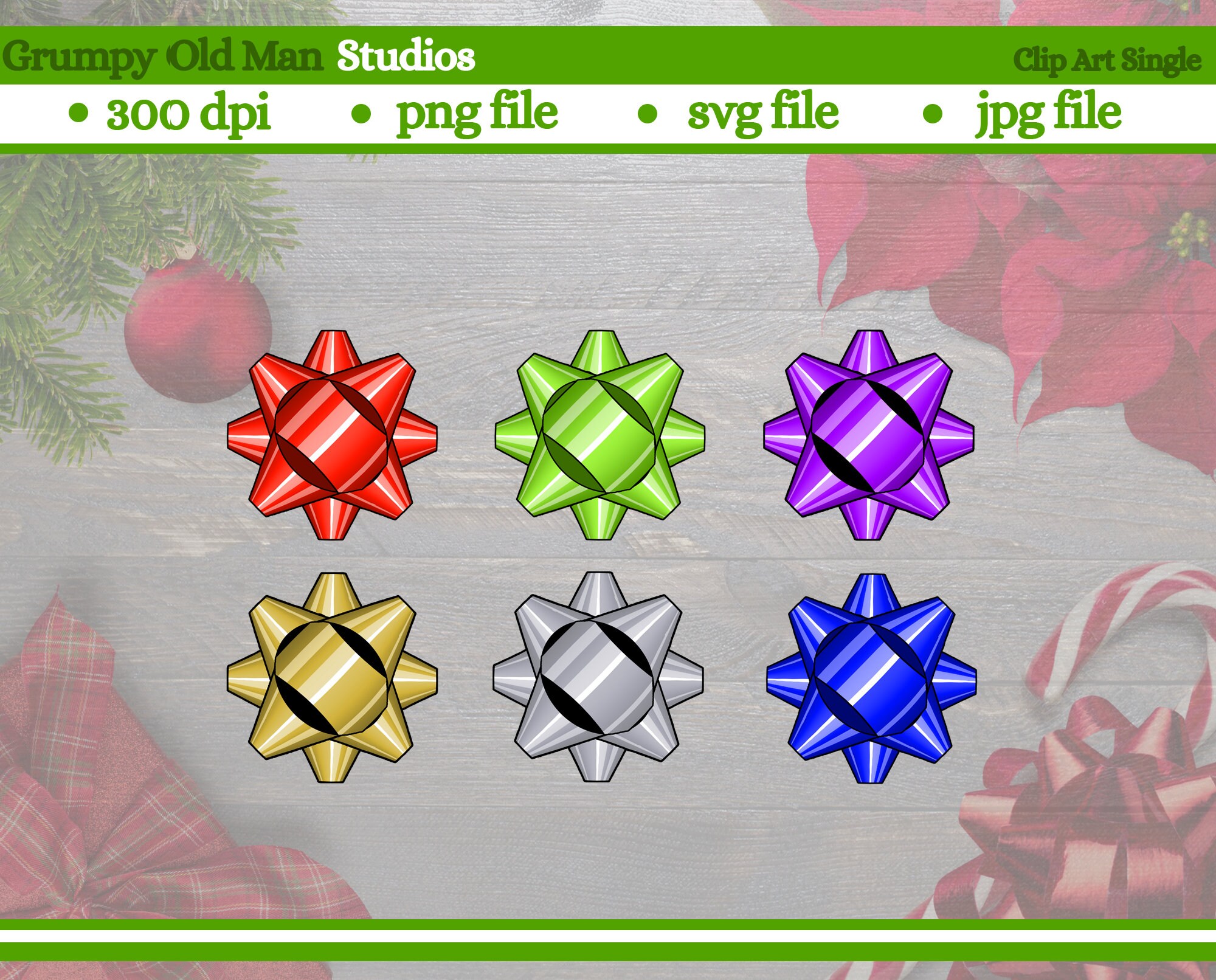 Gift Bows Cut File | Gift Wrap Ribbon Bow Clip Art | Christmas Design ...