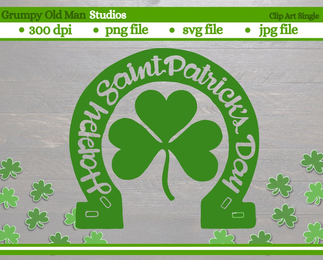 Saint Patrick's Day Cut File | Shamrock Clip Art | Three Leaf Clover ...