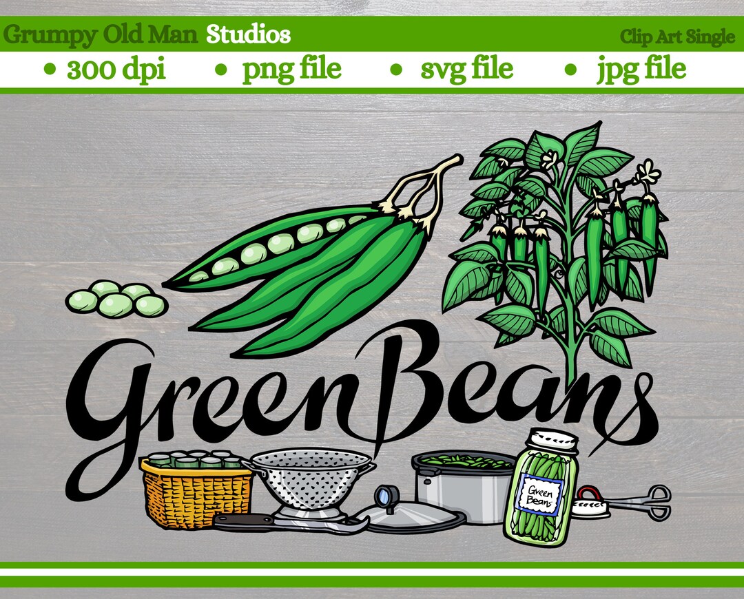 Green Beans Clip Art Vegetable Clip Art Garden Plant Label Green Bean ...