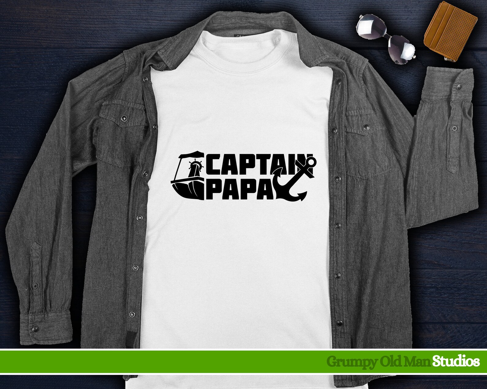 Captain Papa Cut File Pontoon Boat Lake Boat Svg File Png File Eps File ...