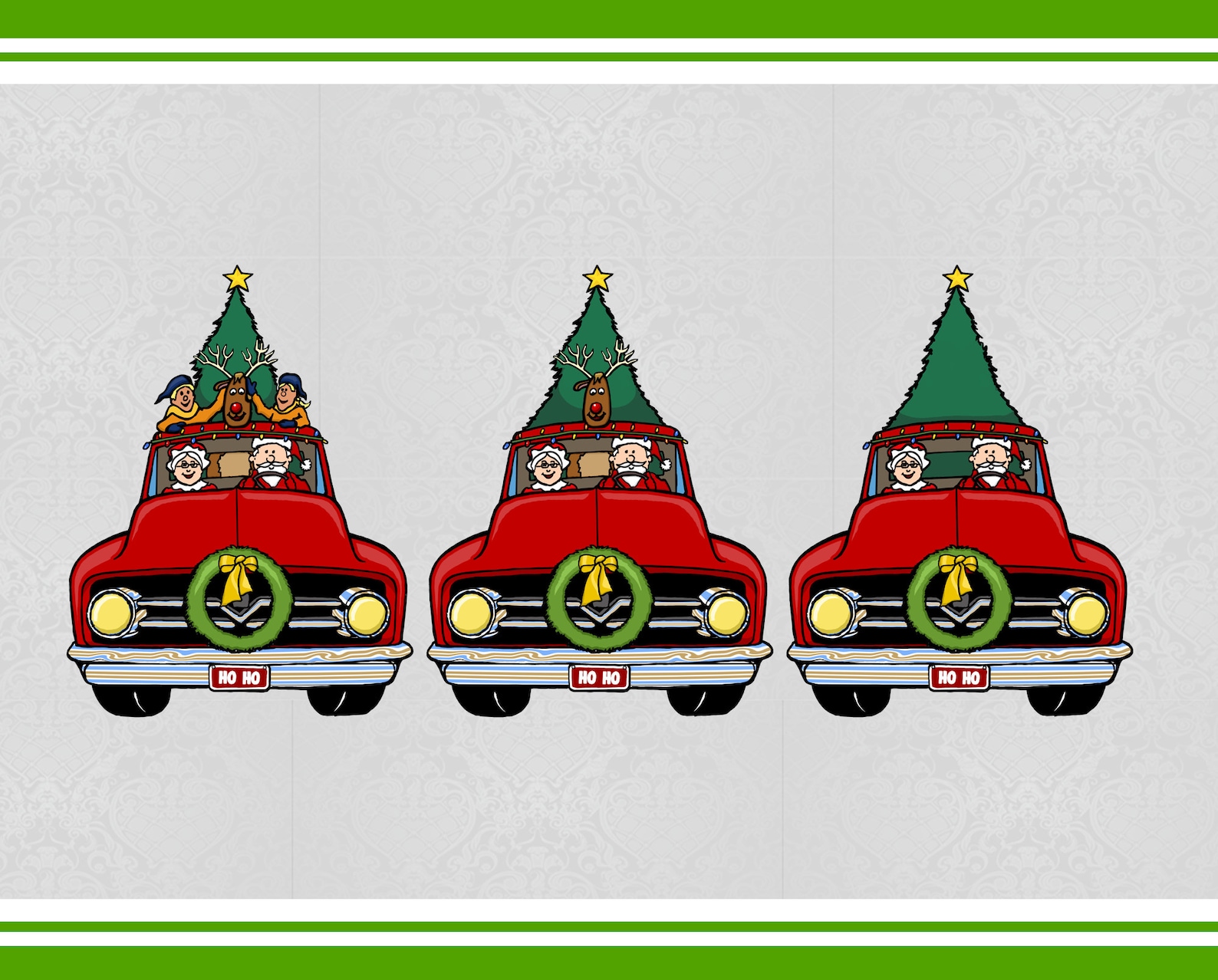 Ford Christmas Truck Clip Art Santa Driving a Truck With a Christmas ...