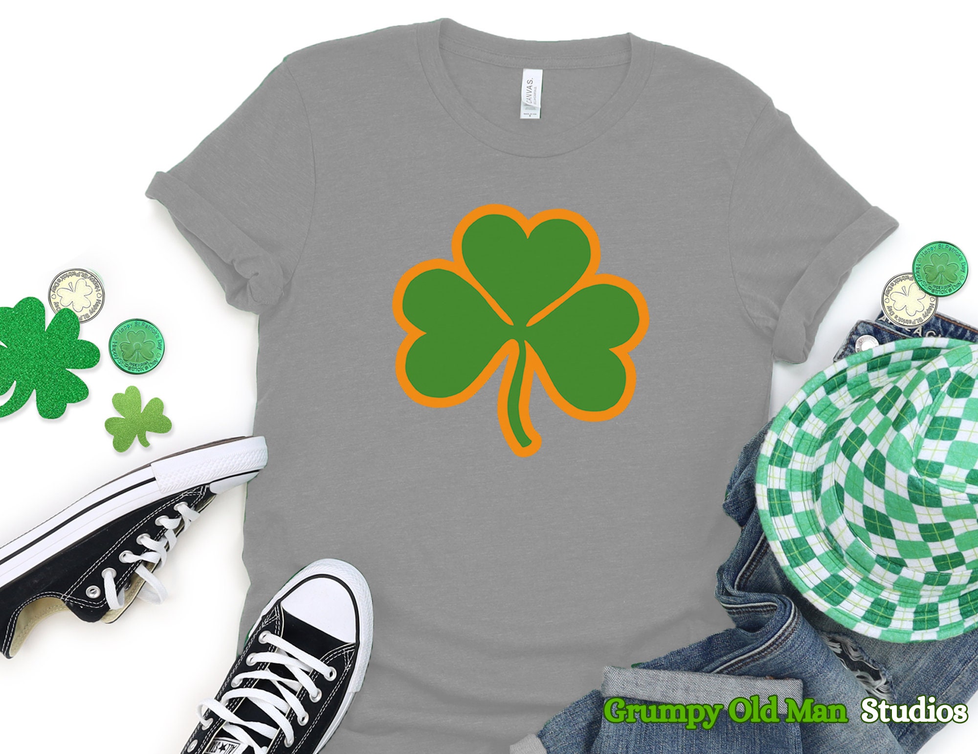 Stylized Shamrock Cut File | Three Leaf Clover Clip Art | Saint Patrick ...