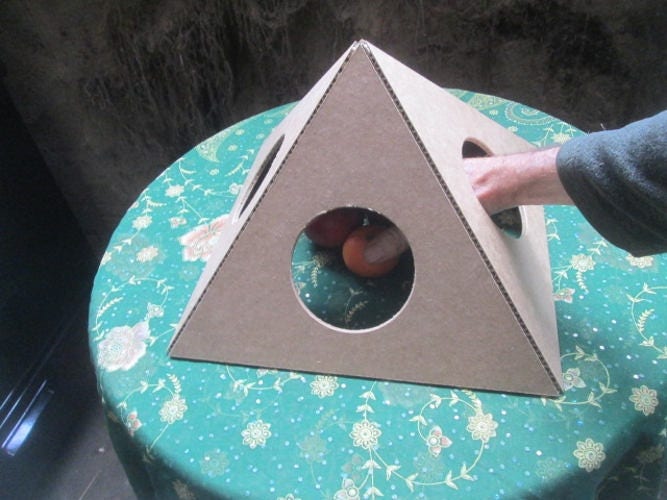 Cardboard Pyramid: the Open Giza Fold-up Cardboard Pyramid - Etsy
