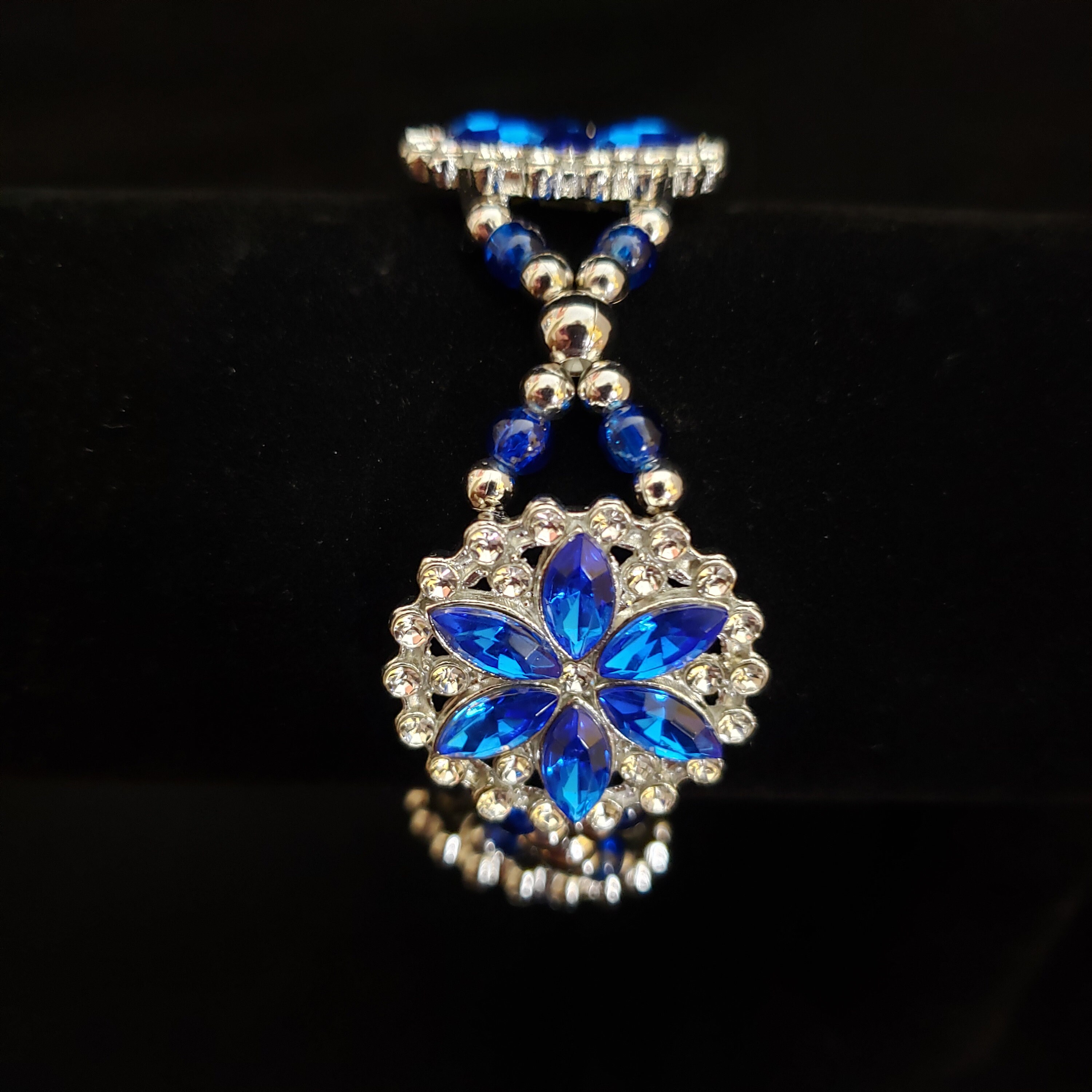 Shimmering Royal Blue Rhinestone Stretch Bracelet - Etsy