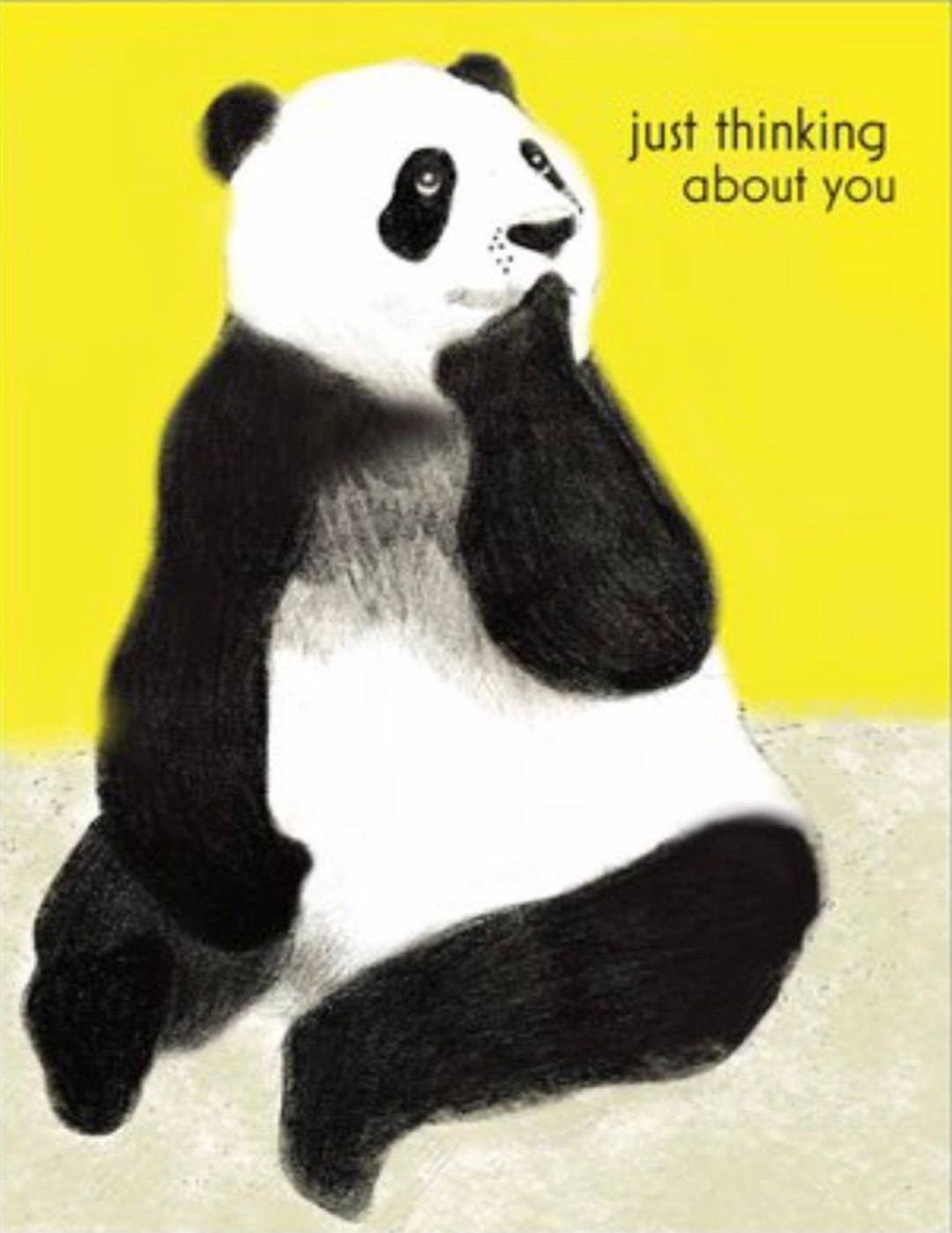 Cute Panda Greeting Cards | Panda Notecards | Thinking About You - Etsy