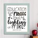 Printable Teacher Quote, Education Is, Back to School Gift for Teacher ...