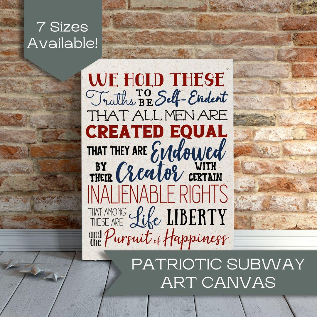 Declaration of Independence Canvas Art Print 4th of July Decor for ...