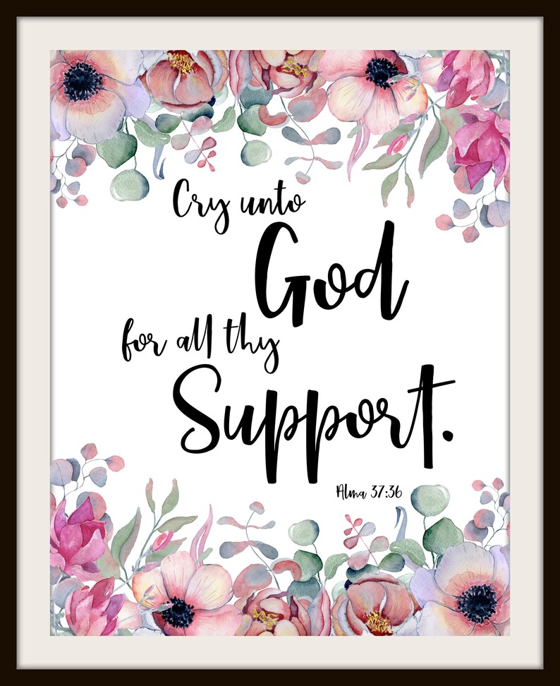 Book of Mormon Art, Alma, LDS Printables, Scripture Wall Art, Pink ...
