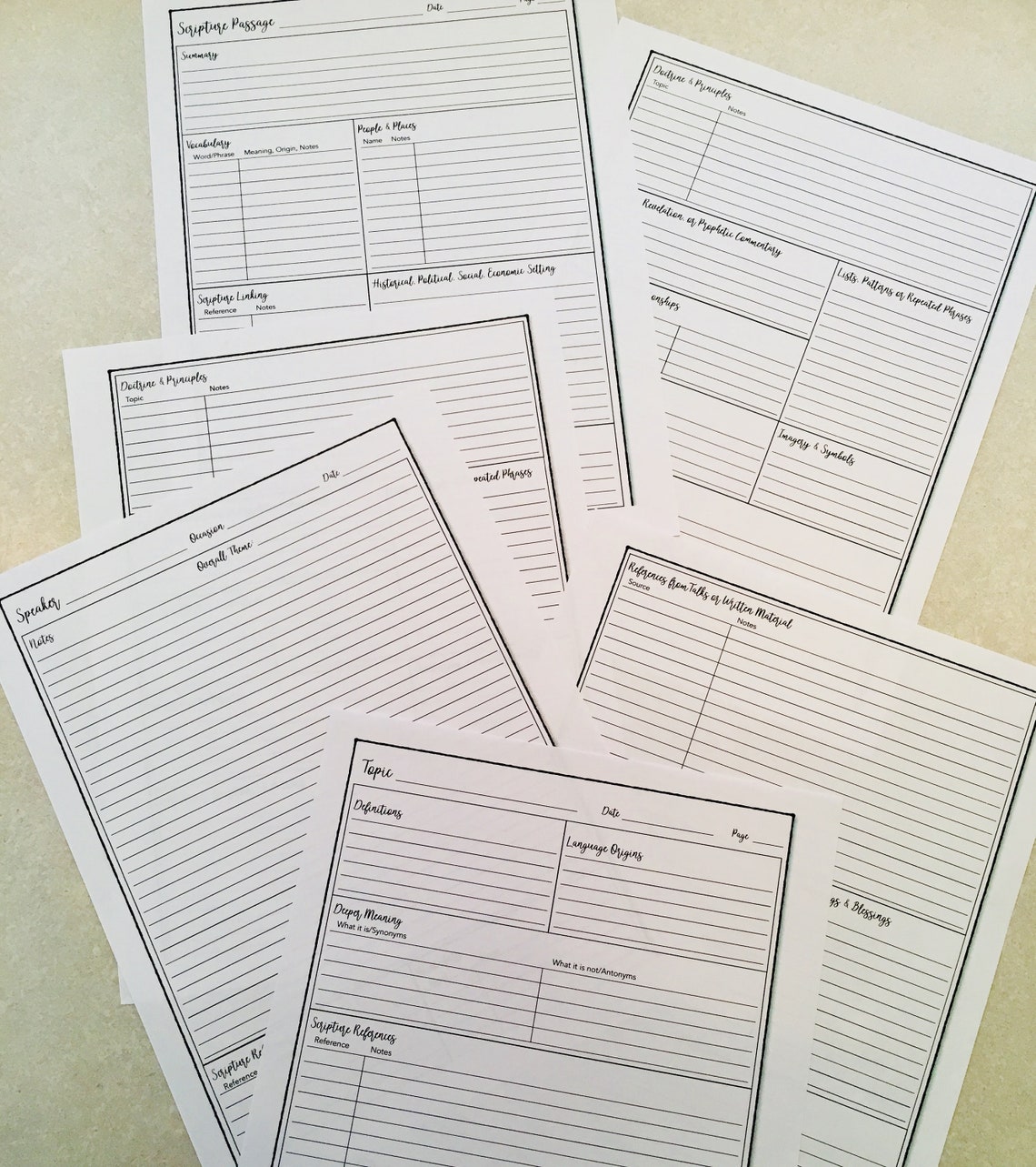 Printable Gospel Study Guide Bible Book of Mormon Journal | Etsy