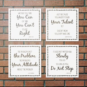 Growth Mindset Printable Posters for Classroom, Homeschool Decor ...