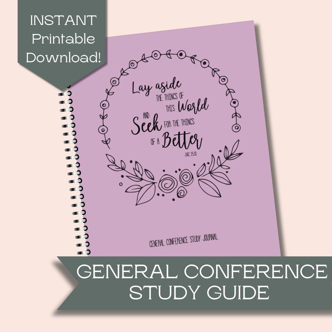 LDS General Conference Study Guide Printable Conference Journal for LDS ...