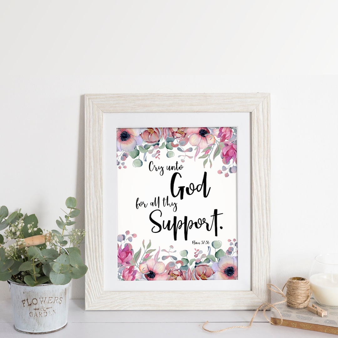 Book of Mormon Art, Alma, LDS Printables, Scripture Wall Art, Pink ...