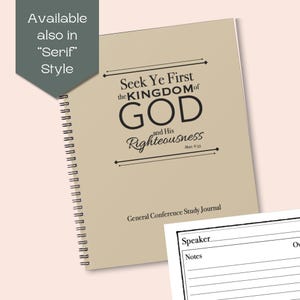 LDS General Conference Study Guide Printable Conference Journal for LDS ...