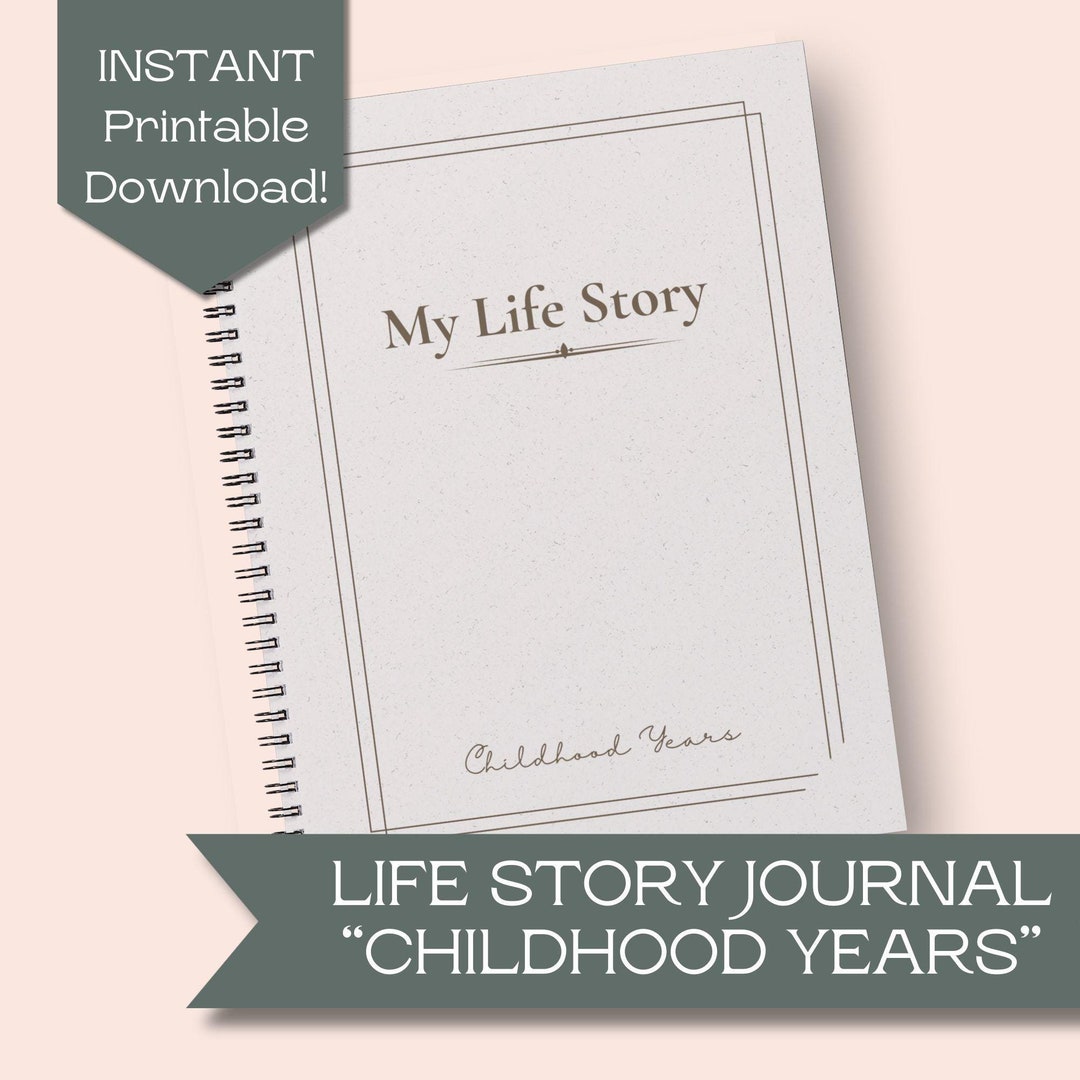 Printable Life Story Journal With Prompts Journal Gift Idea for ...