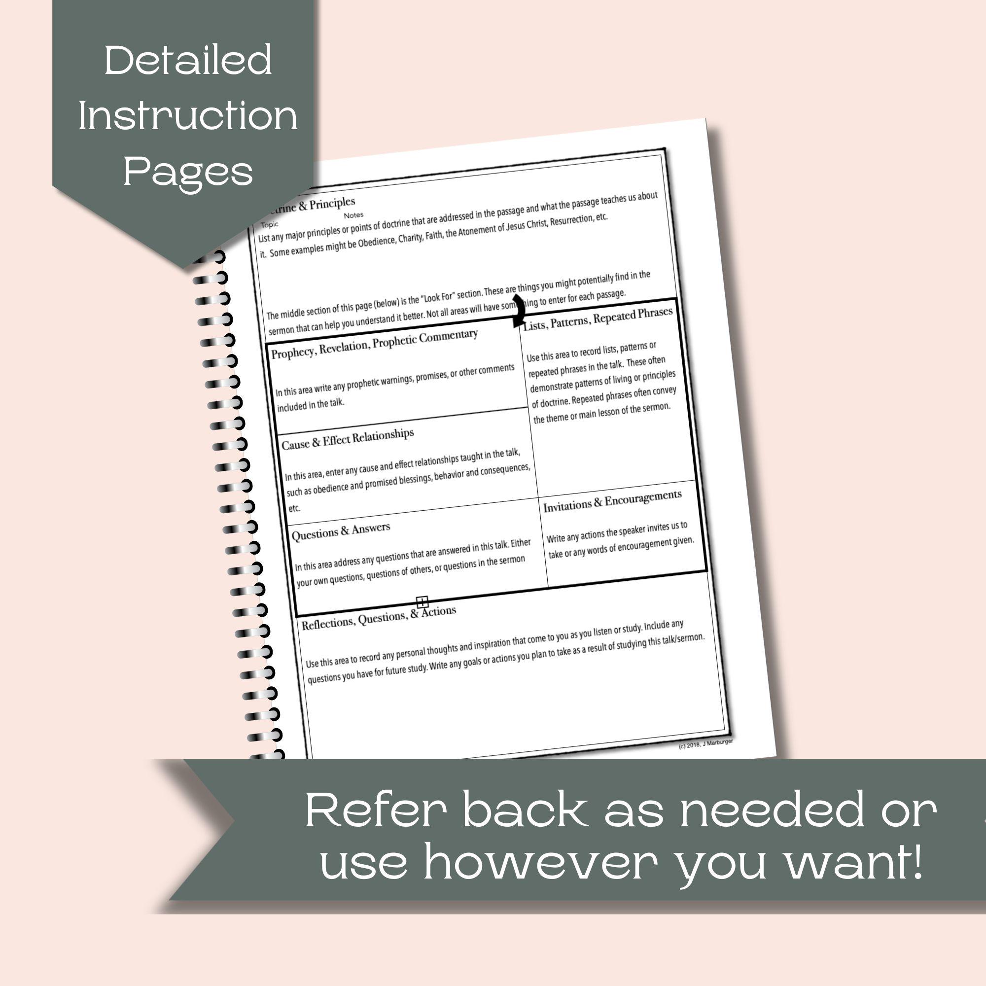 LDS General Conference Study Guide Printable Conference Journal for LDS ...
