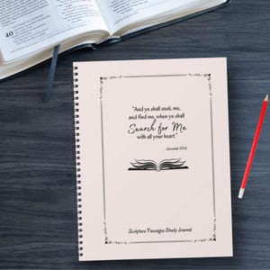 Printable Scripture Journal for Bible Study Notebook for Christian Gift ...