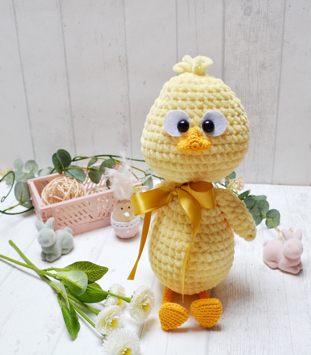 Crochet Pattern Amigurumi Chicks Kikky Plush Yarn Chenille Instructions ...