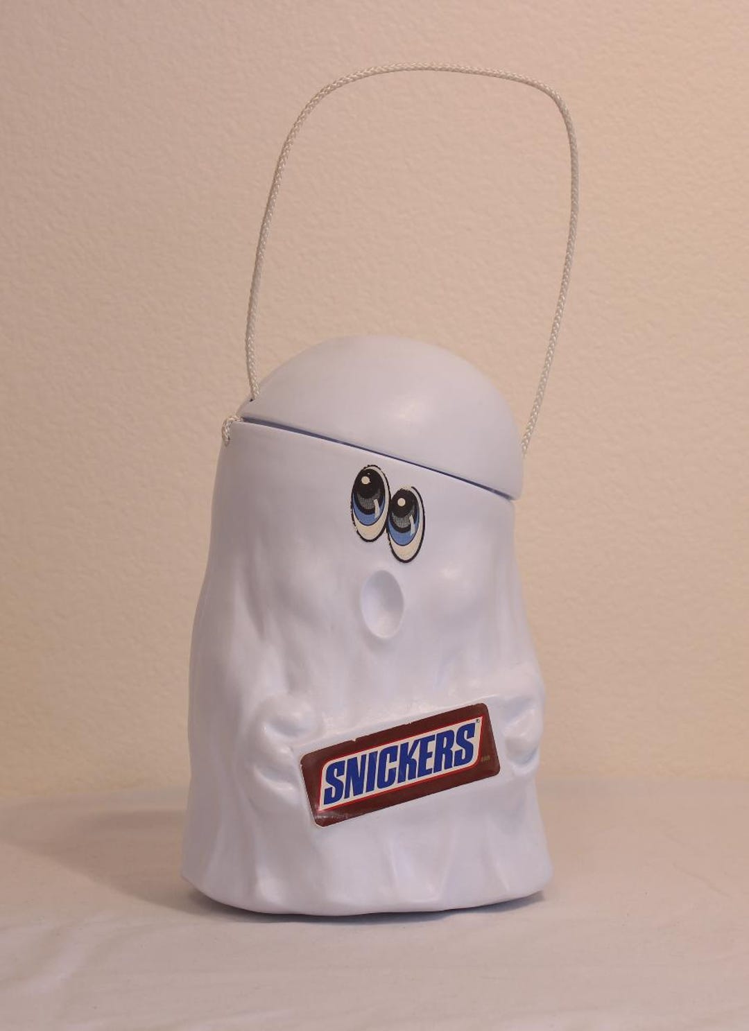 Vintage Snickers Mars Candy Ghost Halloween Plastic Candy Bucket - 1989 ...