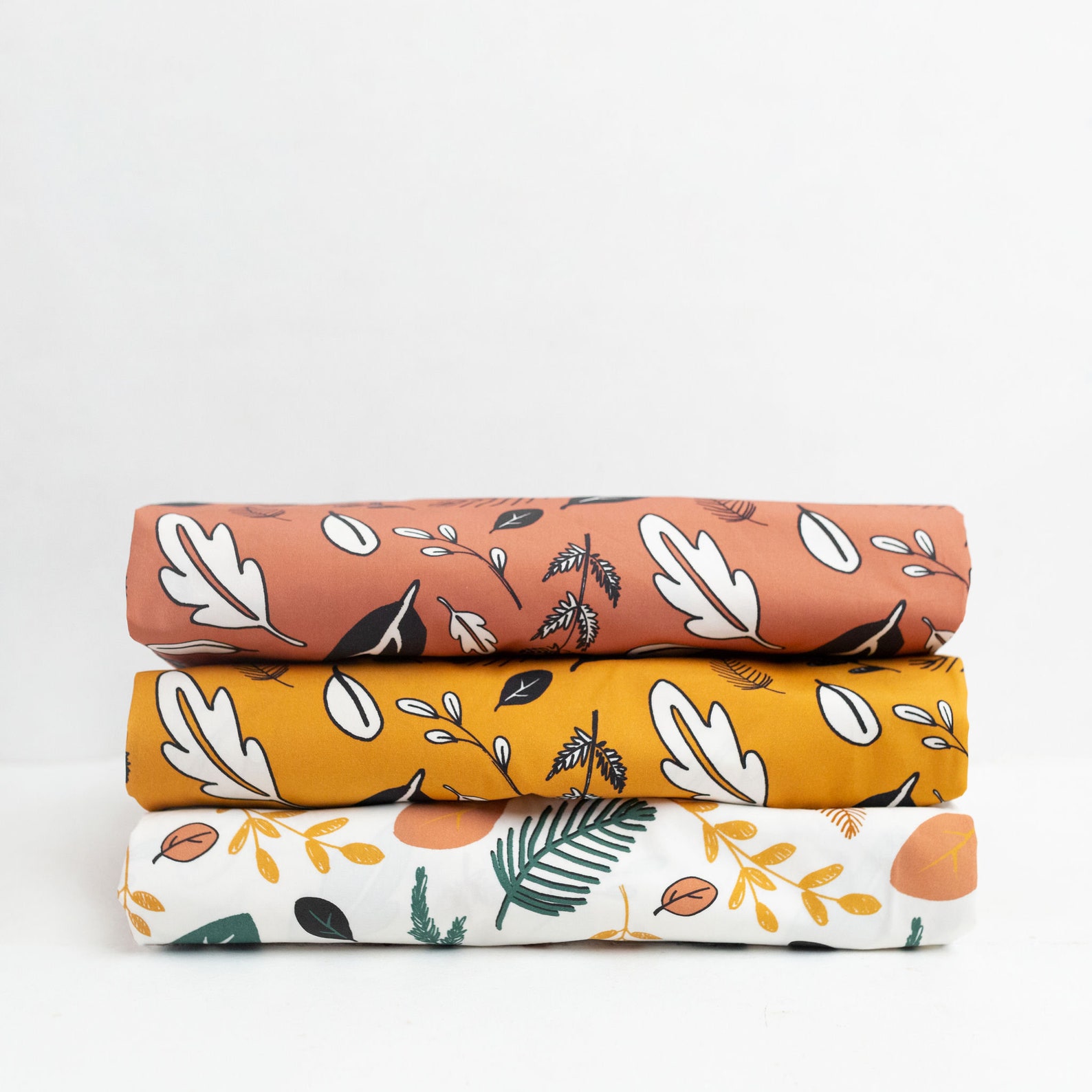 Terracotta Pink Fitted Sheet, Toddler Bedding, Cot Sheet, Leafy Print ...