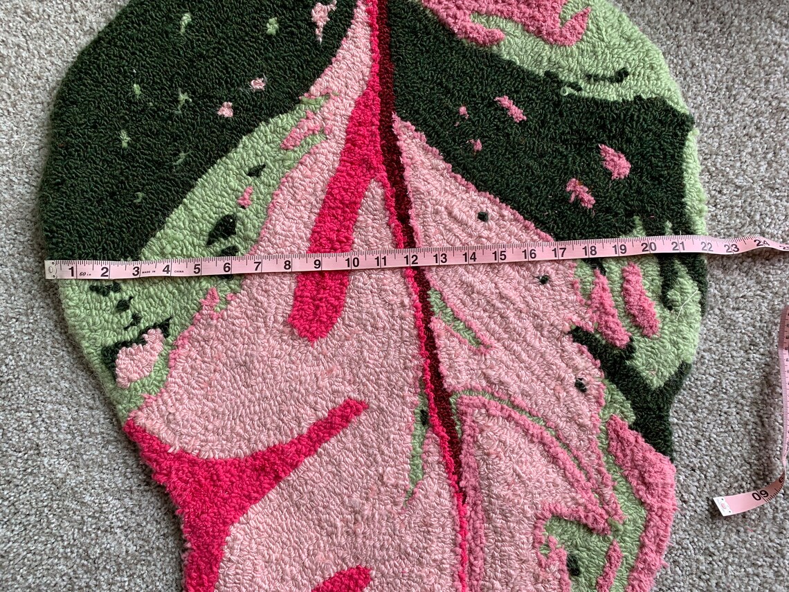 Pink Princess Philodendron Hand Tufted Rug - Etsy