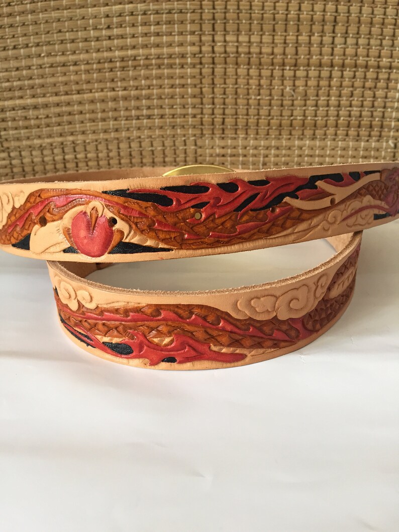 Tooled belts Carved handmade tooled leather belts | Etsy