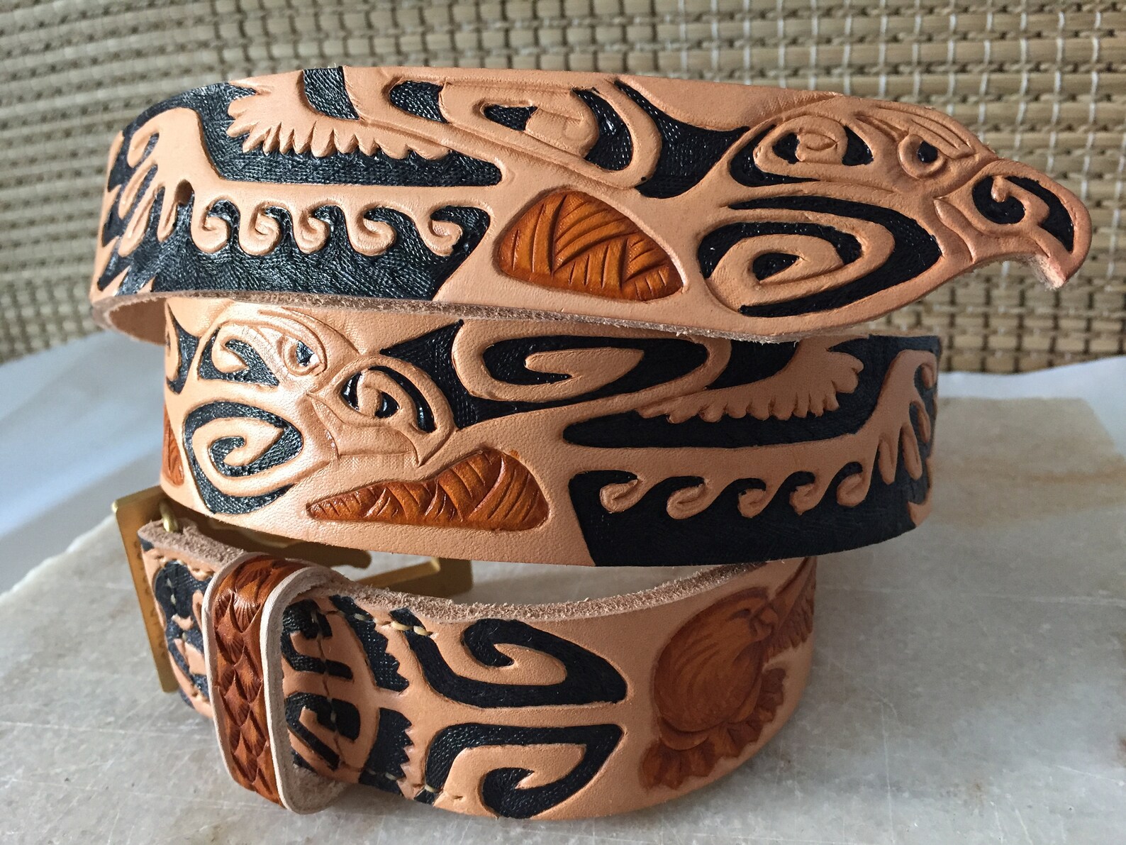 Tooled belts Carved handmade tooled leather belts | Etsy