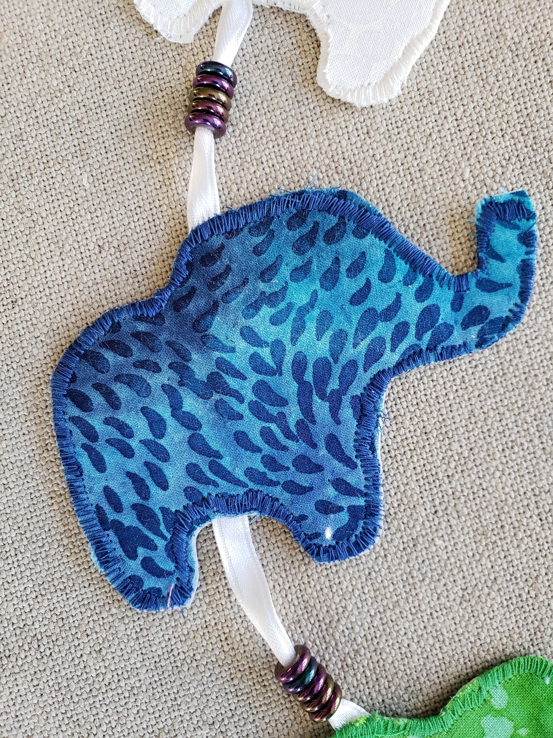 Elephant Chain Wall Hanging. 8 Colorful Elephants - Etsy UK
